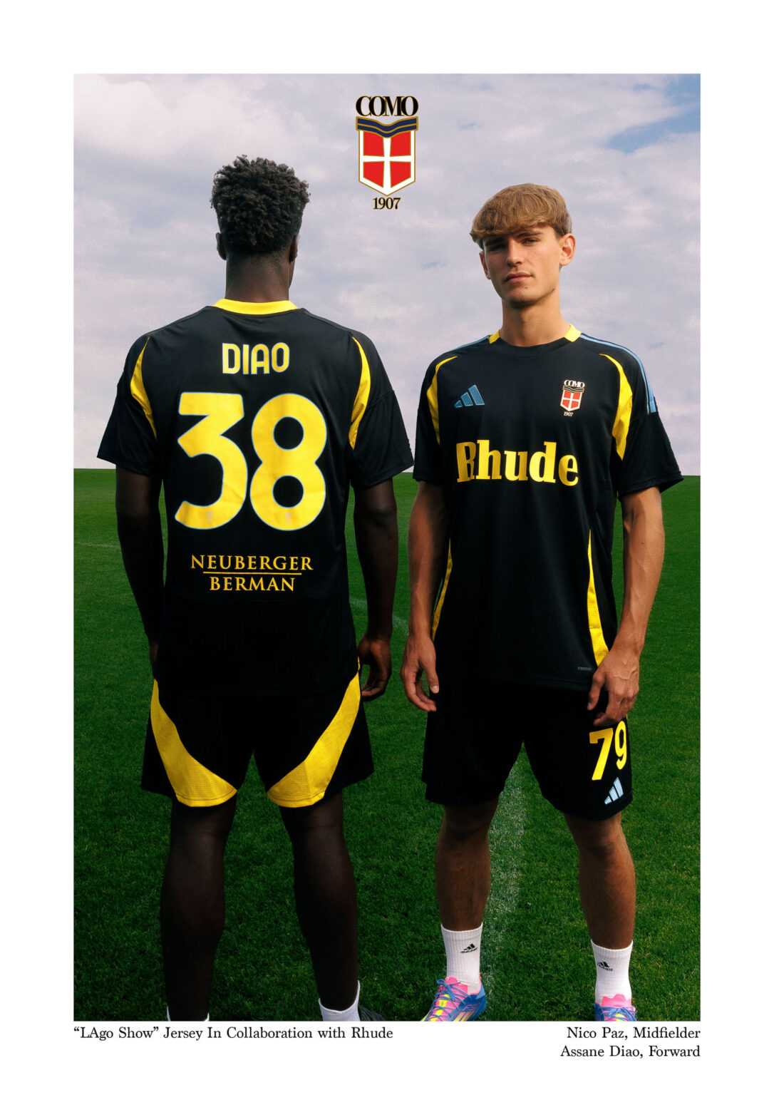 Como 1907 x Rhude x Adidas: A Jersey That Bridges LA and Lake Como ...